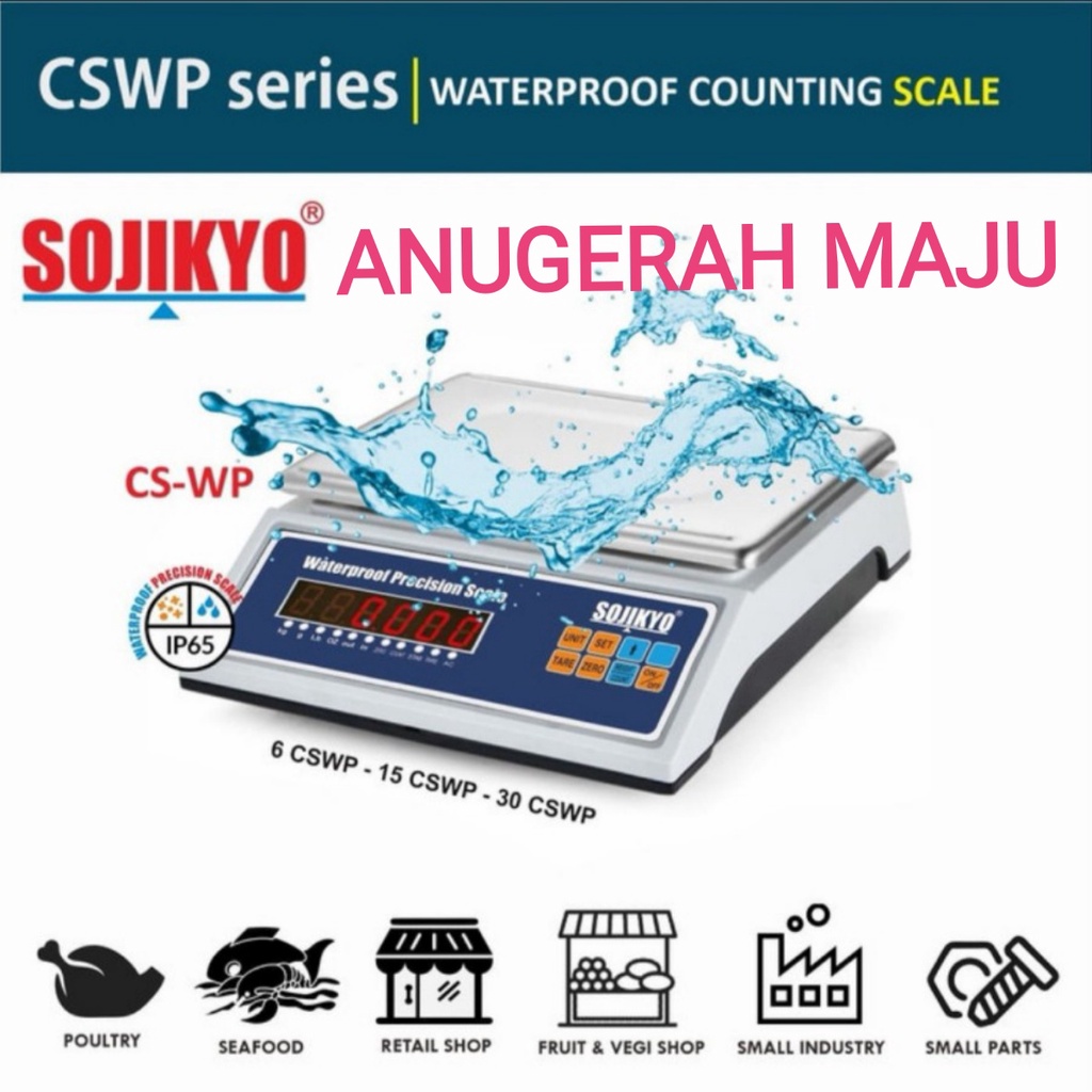 Jual Timbangan Digital Waterproof SOJIKYO 30Kg 15kg 6kg | Shopee Indonesia