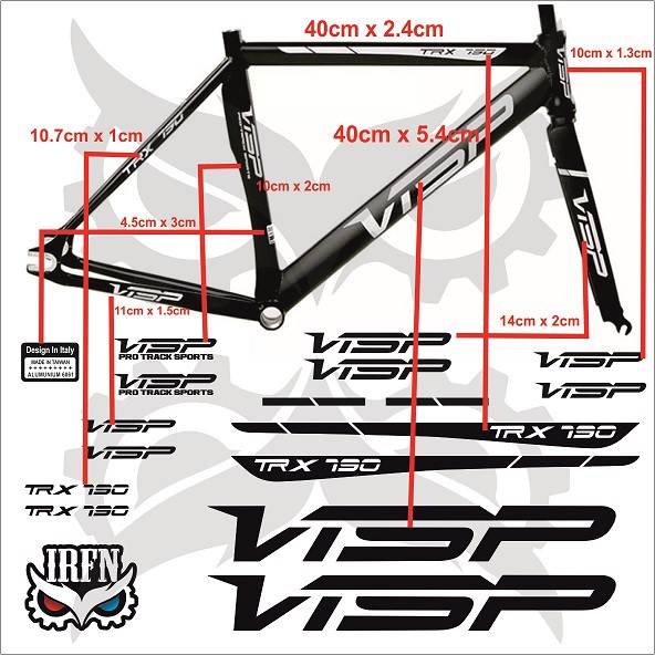 Jual Stiker Decal Frame VISP TRX 790 fixed gear | Shopee Indonesia