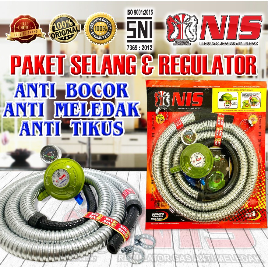 Jual Regulator Gas kunci 1 (HEMAT gas)Paket Selang(Anti Tikus) | Shopee ...