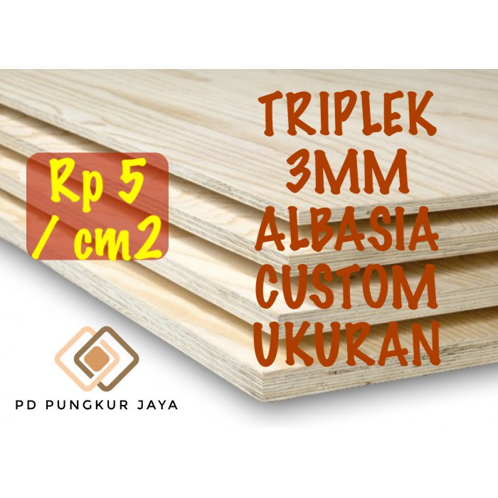 Jual TRIPLEK / MULTIPLEK 3MM ALBASIA UKURAN CUSTOM | Shopee Indonesia