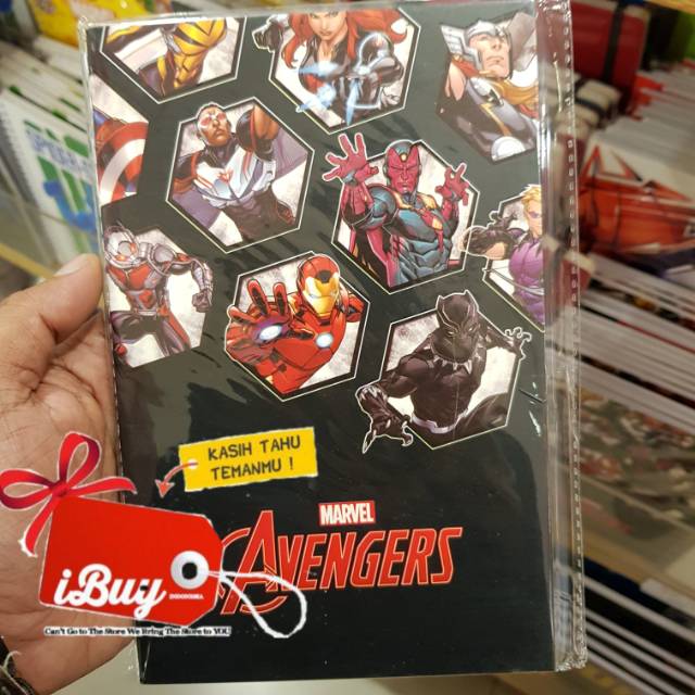 Jual Miniso Marvel Black Avenger Hero Book Notes Buku Tulis 32 Sheets ...