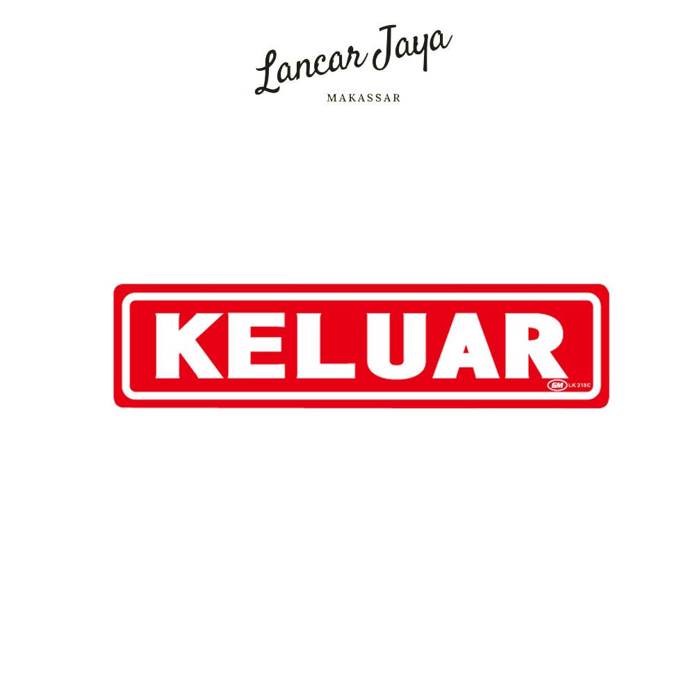 Jual Papan Tanda Sign Board Label Acrylic Keluar Kecil LK 218 C ...