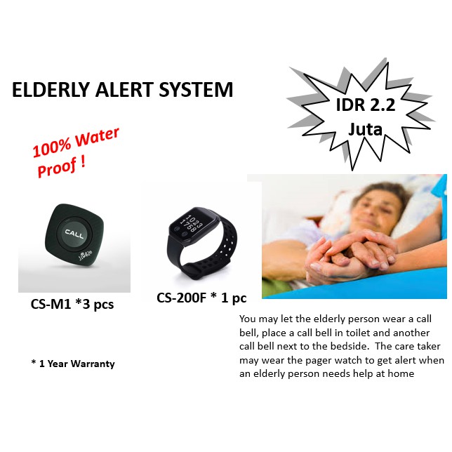 Jual Elderly Care system / call bell wireless (alat panggil non kabel ...