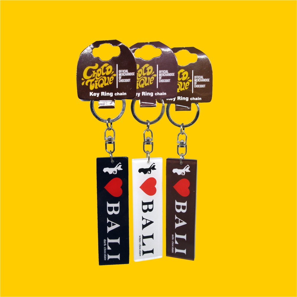Jual Keychain Gantungan Kunci Akrilik I Love Bali Chocodot | Shopee ...