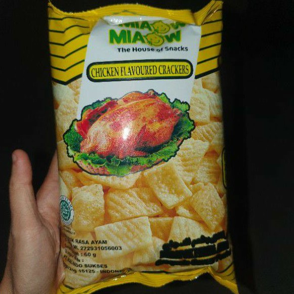 Jual Miaow miaow snack cracker kerupuk rasa AYAM 60gr | Shopee Indonesia
