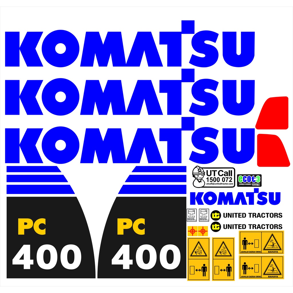 Jual Sticker excavators komatsu pc 400-8 | Shopee Indonesia