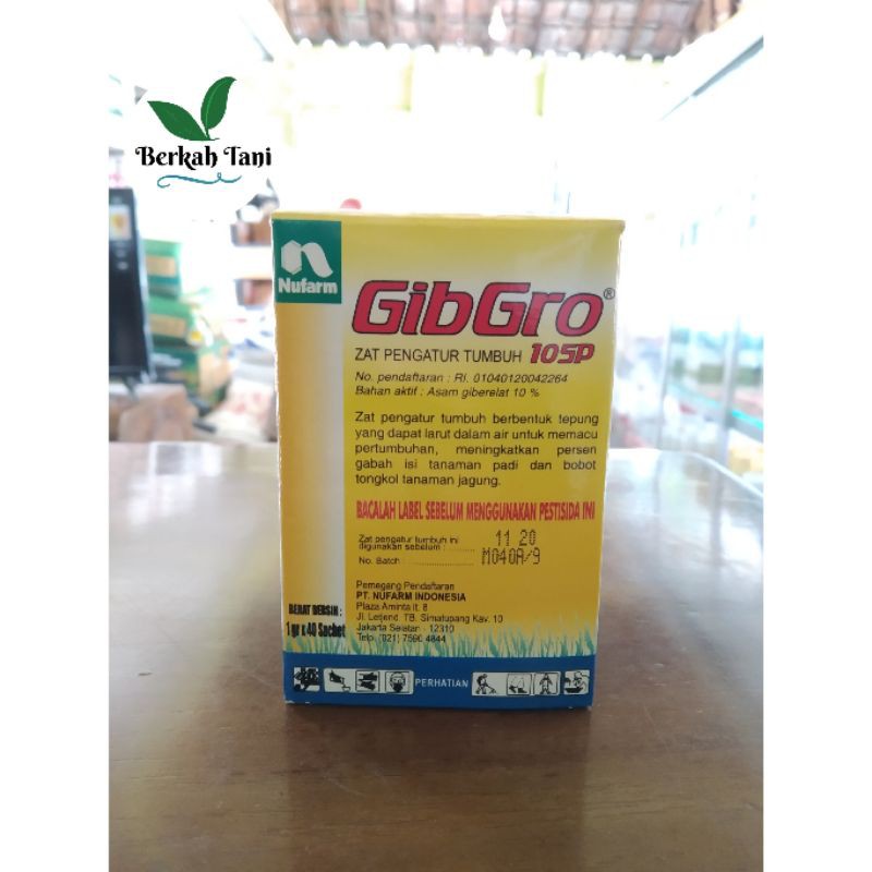 Jual Gibgro Zat pengatur tumbuh tanaman padi 1 box isi 40pcs/Pupuk ...