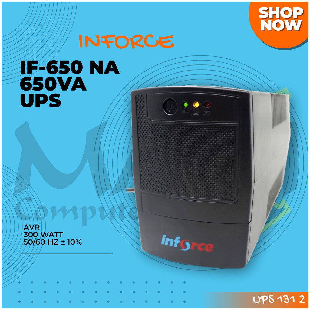 Jual Inforce IF-650 NA 650VA 300W AVR Digital Control Line interactive UPS | Shopee Indonesia
