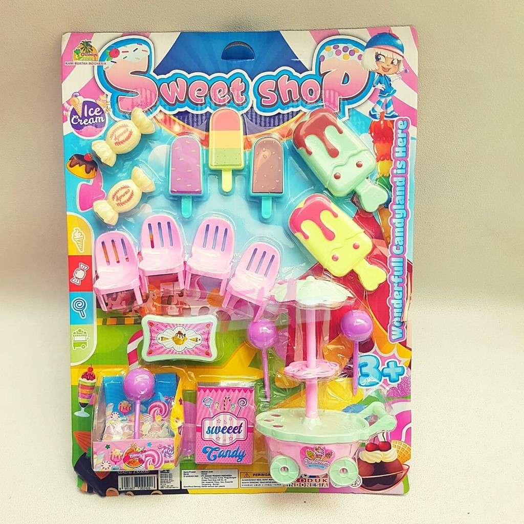 Jual Mainan ice cream es krim gerobak toko permen anak edukasi | Shopee ...