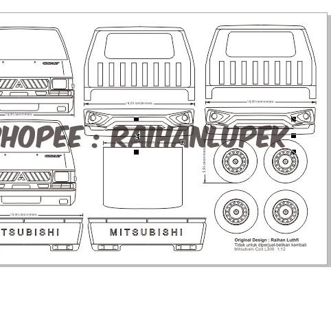 Jual Jual⭐ Pola Miniatur Mobil Mitsubishi Colt L300 > | Shopee Indonesia