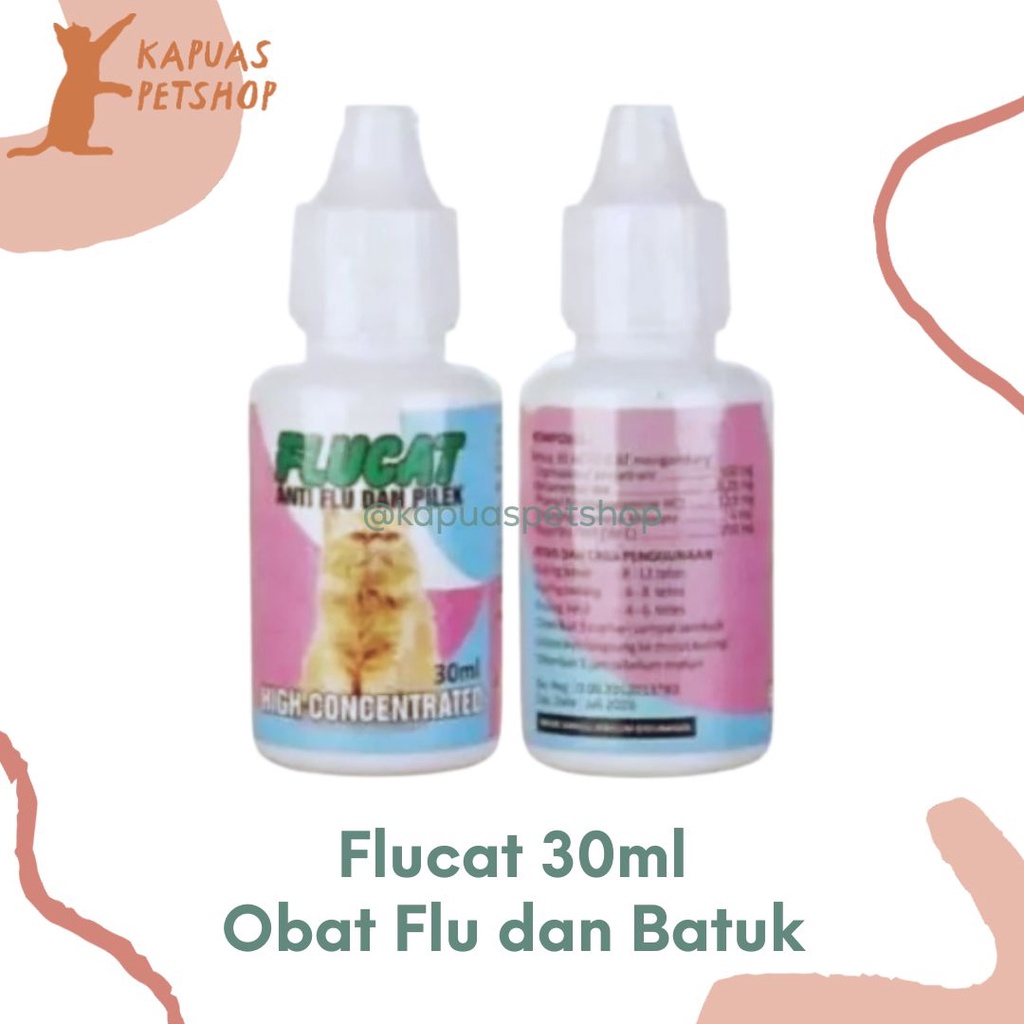 Jual Flu Cat FluCat Obat Kucing Anti Flu, Pilek dan Batuk 30ml | Shopee ...