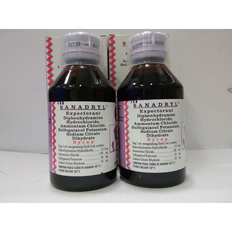 Jual SANADRYL Expectorant Syrup 120 ml | Shopee Indonesia
