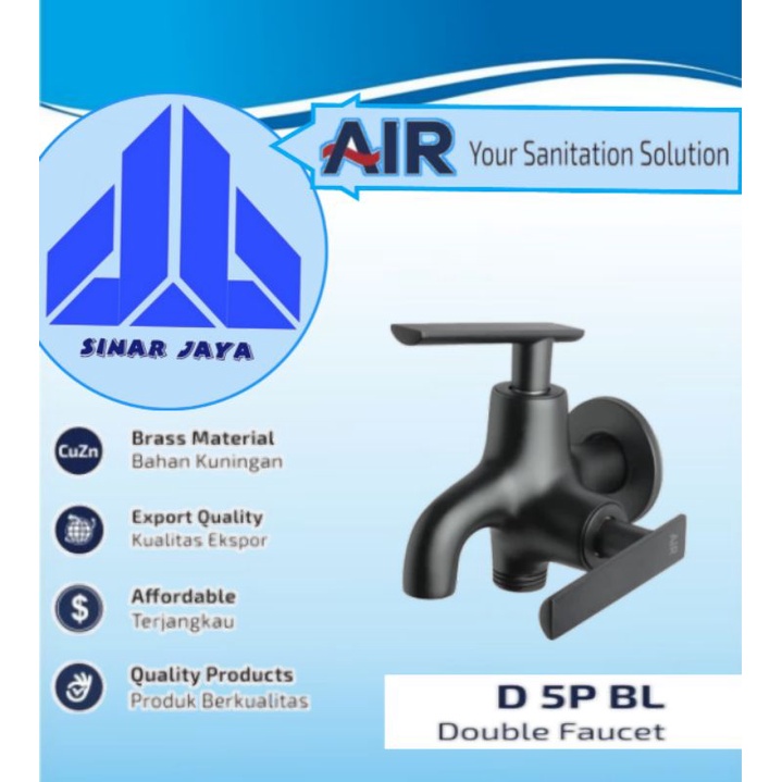 Jual AIR Kran Double Kuningan-Kran Cabang-Kran Shower-Kran Tembok-Brass ...