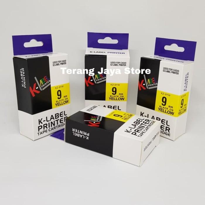 Jual K-Label Printer Tape Catridge for Casio 9mm KZ-9YW Label for Casio 9mm | Shopee Indonesia