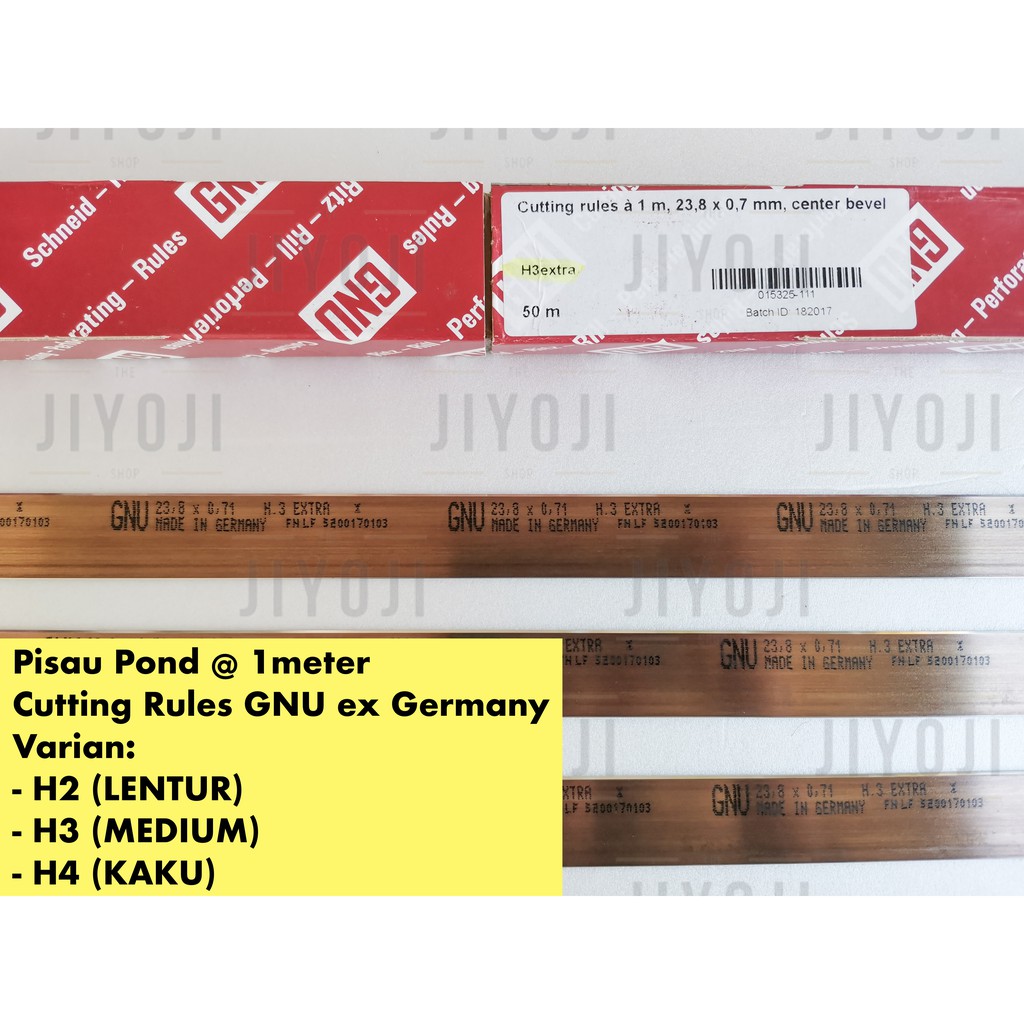 Jual Pisau Pond GNU CUTTING RULE Germany 2pt 0.71 mm H2 H4 DUROFLEX H23 ...