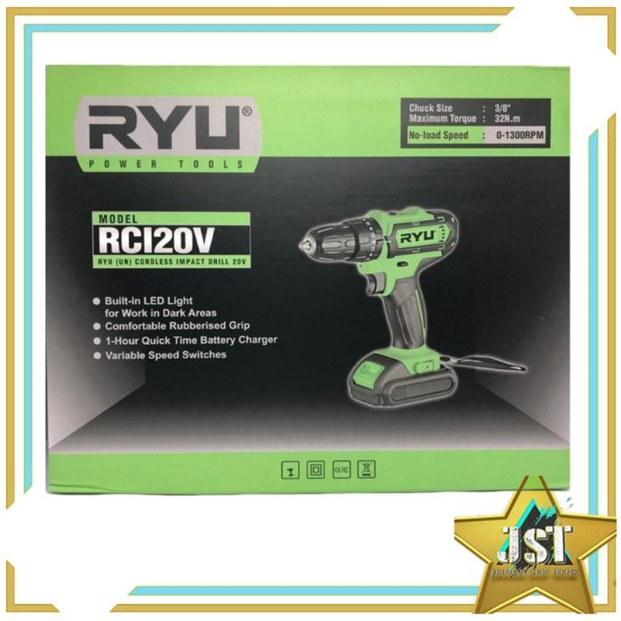 Jual TEKIR0 RYU CORDLESS IMPACT DRILL RCI 20V MESIN BOR BATRE BATERAI RCI20 | Shopee Indonesia