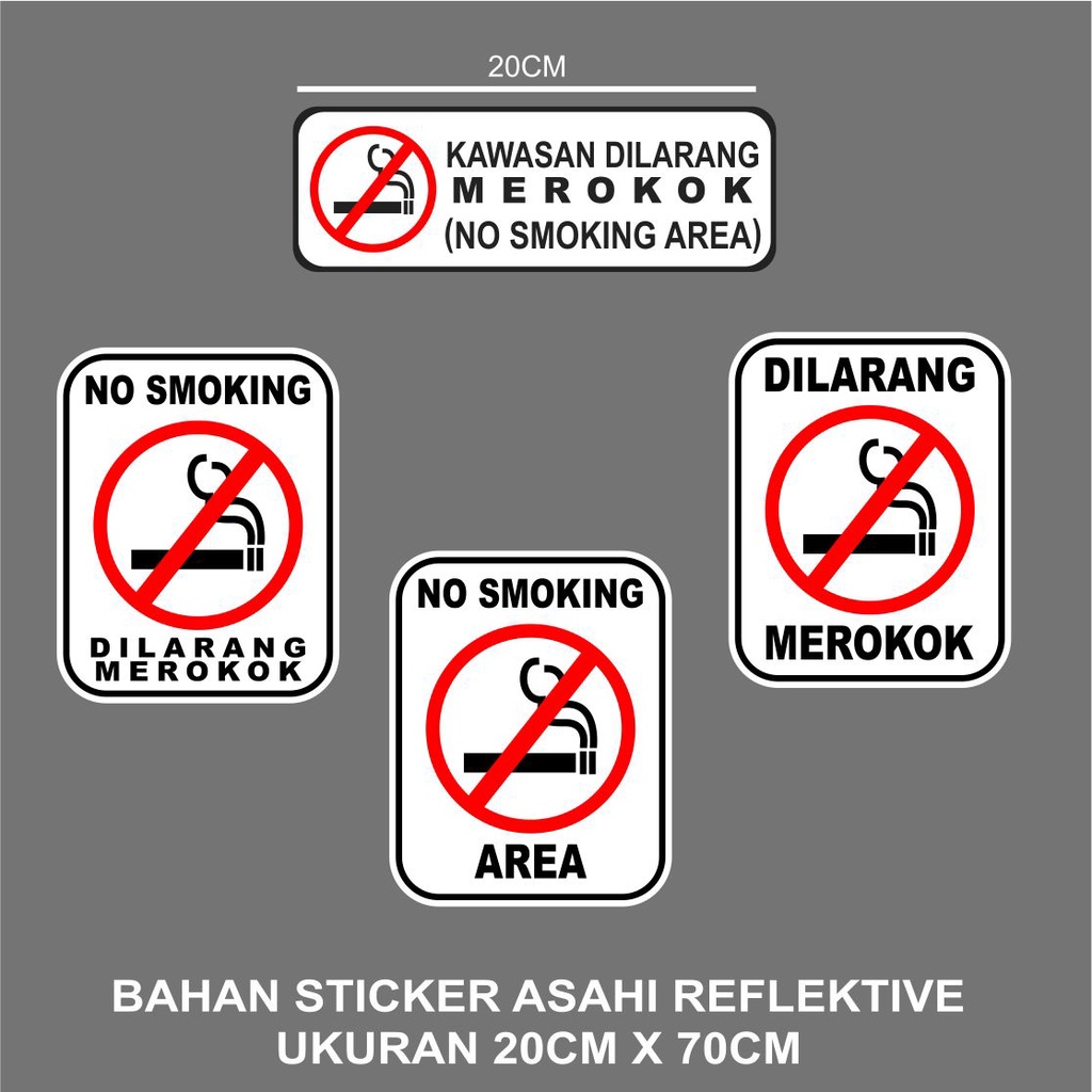 Jual STICKER CUTTING STIKER DILARANG MEROKOK bukan printing | Shopee ...
