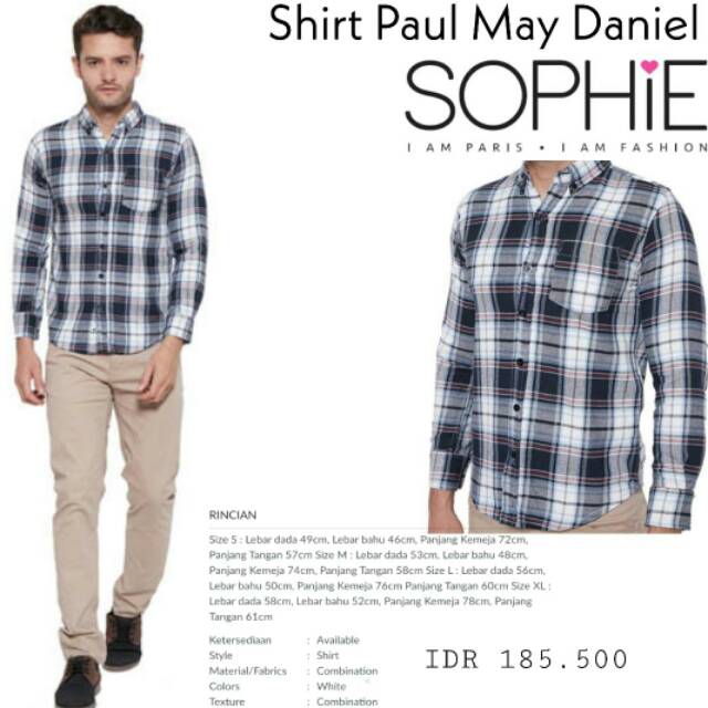 Jual SHIRT PAUL MAY DANIEL BY ALIVE SOPHIE PARIS | Shopee Indonesia
