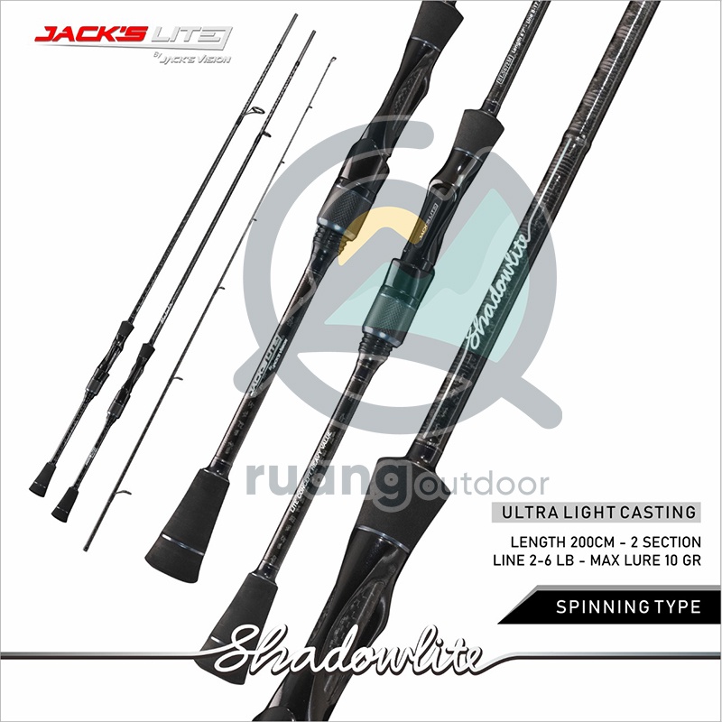 Jual Joran Pancing Rods Jacks Vision Shadowlite Ultralight Spinning ...