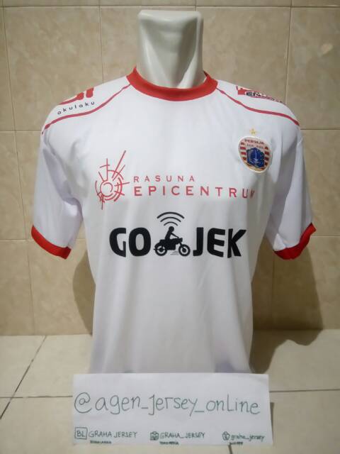 Jual Jersey Persija Jakarta Away 2018 Liga 1 Gojek Putih Retro Lokal ...