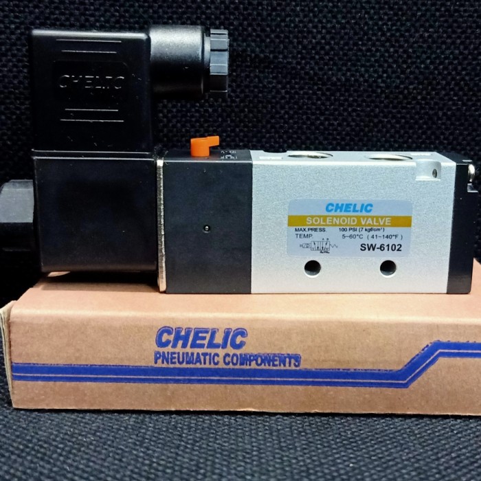 Jual Solenoid valve chelic type SW6102 - 08 Port 1/4" inch best quality | Shopee Indonesia