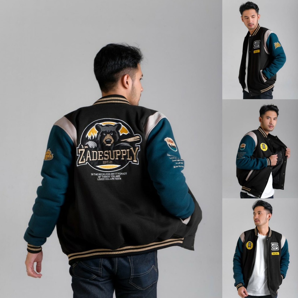 Jual VARSITY JAKET BORDIR PRIA ZADE SUPPLY ORIGINAL | Shopee Indonesia