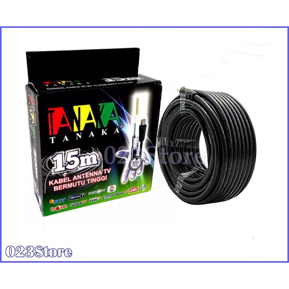 Jual Kabel Antena TV 15/20 Meter Tanaka / Kabel Antena 15/20 m | Shopee Indonesia