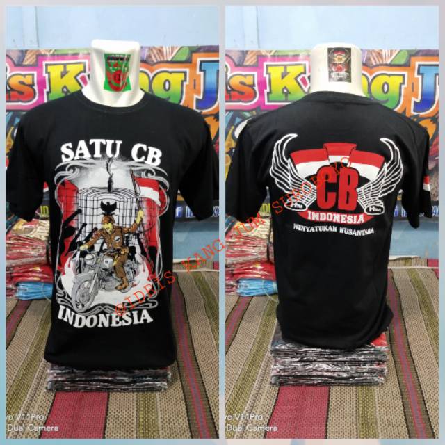 Jual Kaos Satu CB Indonesia, Kaos CB, Kaos Honda, Free 5 stiker ...