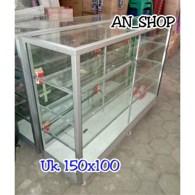 Jual Etalase Kaca untuk Toko 1x1.5 kaca 4mm | Shopee Indonesia