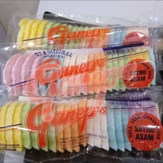 Jual Satru asam 150gr Roti ganep - Oleh oleh khas Solo | Shopee Indonesia