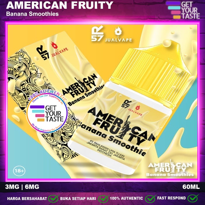 Jual Liquid R57 American Fruity Banana Smoothies 60ML by Hero57 x Jual ...