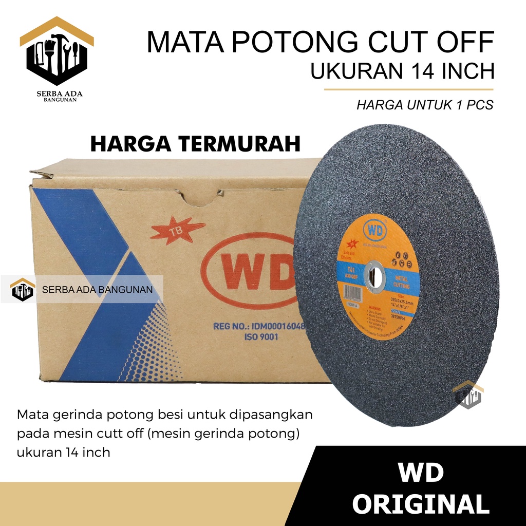 Jual Batu Gerinda Potong WD 14 inch /Cutting Wheel WD 14 inch / ASLI ...