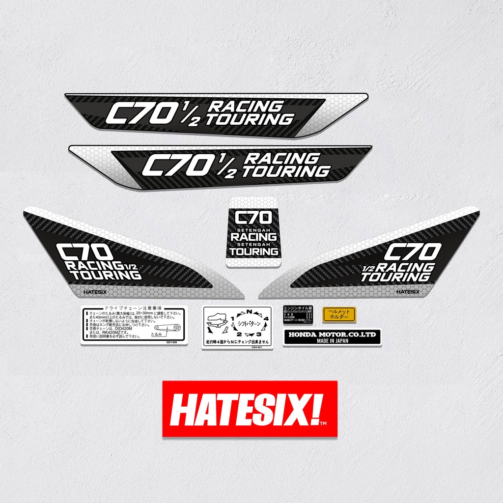 Jual Sticker decal C70 Setengah Racing Setengah Touring Hatesix ...