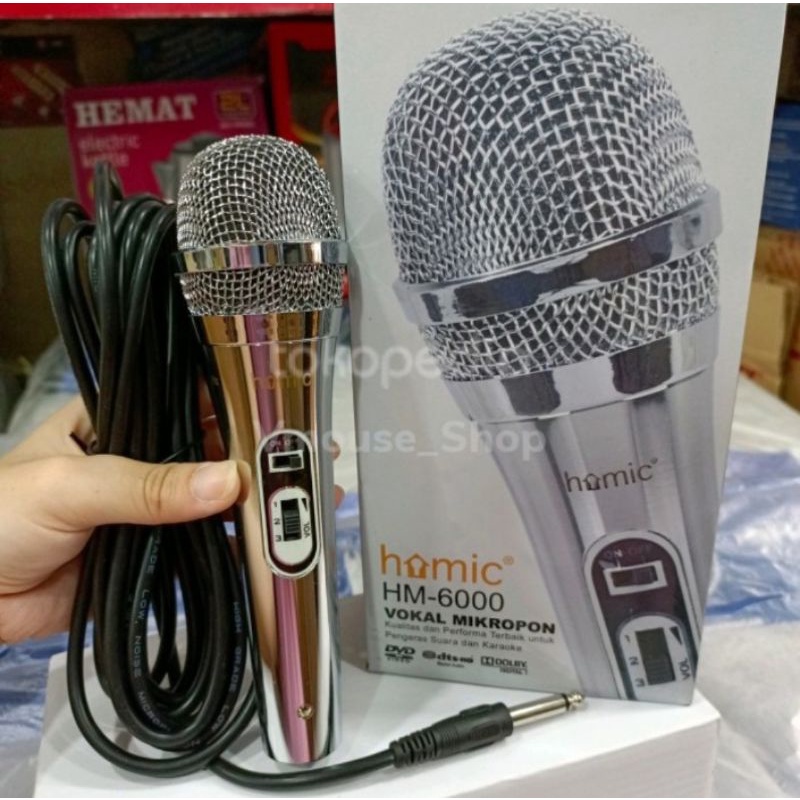 Jual MIC HOMIC HM6000 - MICROPHONE HOMIC - MIK KABEL - MIC KABEL - MIC ...