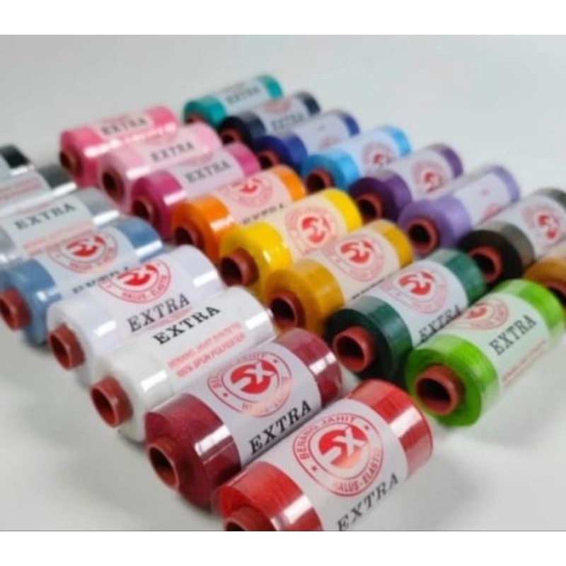 Jual benang jahit 500 yard merk EXTRA | Shopee Indonesia