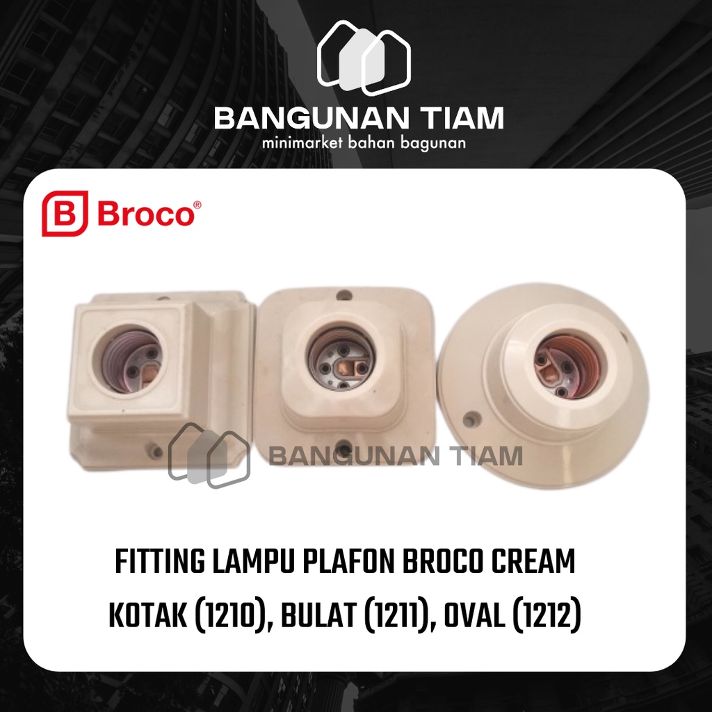 Jual FITTING TEMPAT LAMPU PLAFON BROCO CREAM ASLI 100% ORI ~ ALAT ...