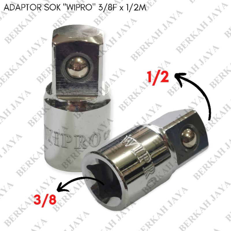 Jual WIPRO Adaptor Sok Konverter 1/4, 3/8, 1/2 & 3/4" Sambungan Gagang ...