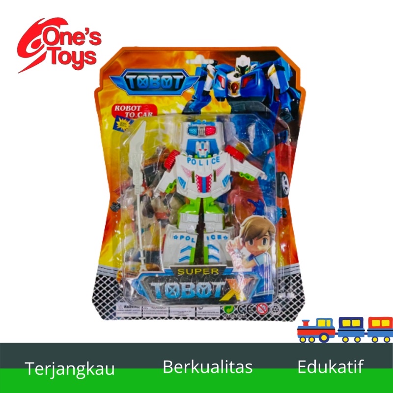 Jual Mainan Robot robotan Anak Laki laki Super Tobot X Berubah Mobil ...