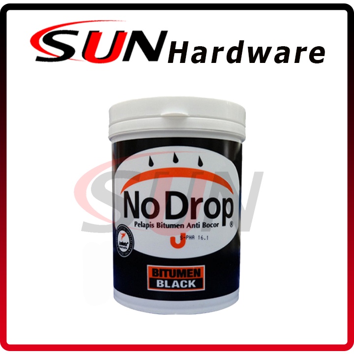 Jual Cat No Drop Bitumen Black 1 Kg Anti Bocor Anti Lumut Waterproof | Shopee Indonesia