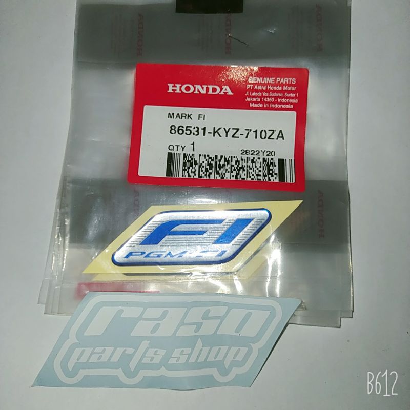 Jual stiker mark fi pgm fi honda original 86531-KYZ-710ZA | Shopee Indonesia