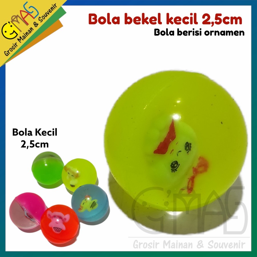Jual Bola bekel kecil 2,5cm bola karet bola bekel isi boneka | Shopee ...