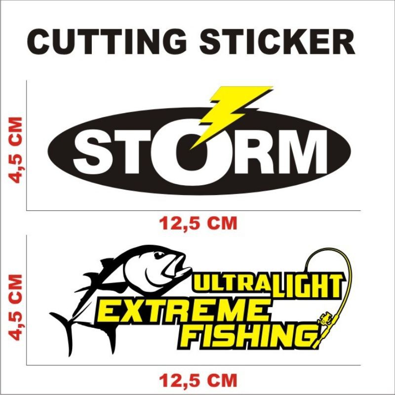 Jual Stiker UL Cutting Sticker Ultralight fishing dan Storm | Shopee ...