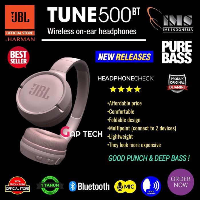 Jual Jbl T500Bt / T 500 Bt / Tune 500Bt (Successor T450Bt / T 450 Bt ...