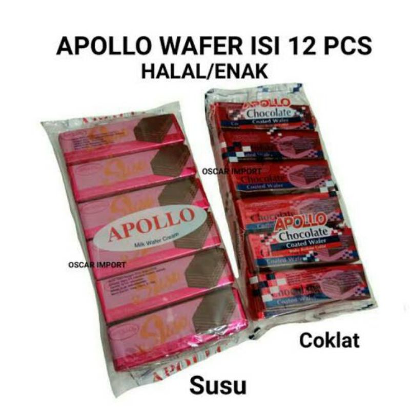 Jual Apollo wafer coklat dan susu pack ekonomis | Shopee Indonesia