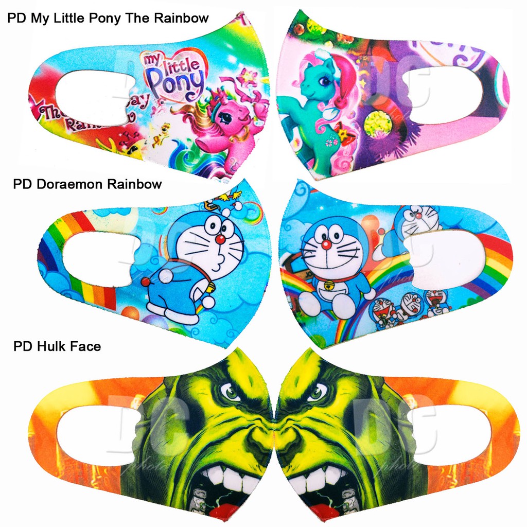 Jual TGA Masker Anak Kecil Scuba Premium Karakter Little Pony Hulk ...