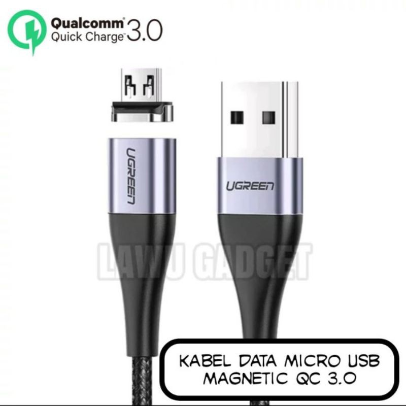 Jual Ugreen Magnet Kabel Data Fast Charge 3A Micro USB Magnetic QC 3.0 ...