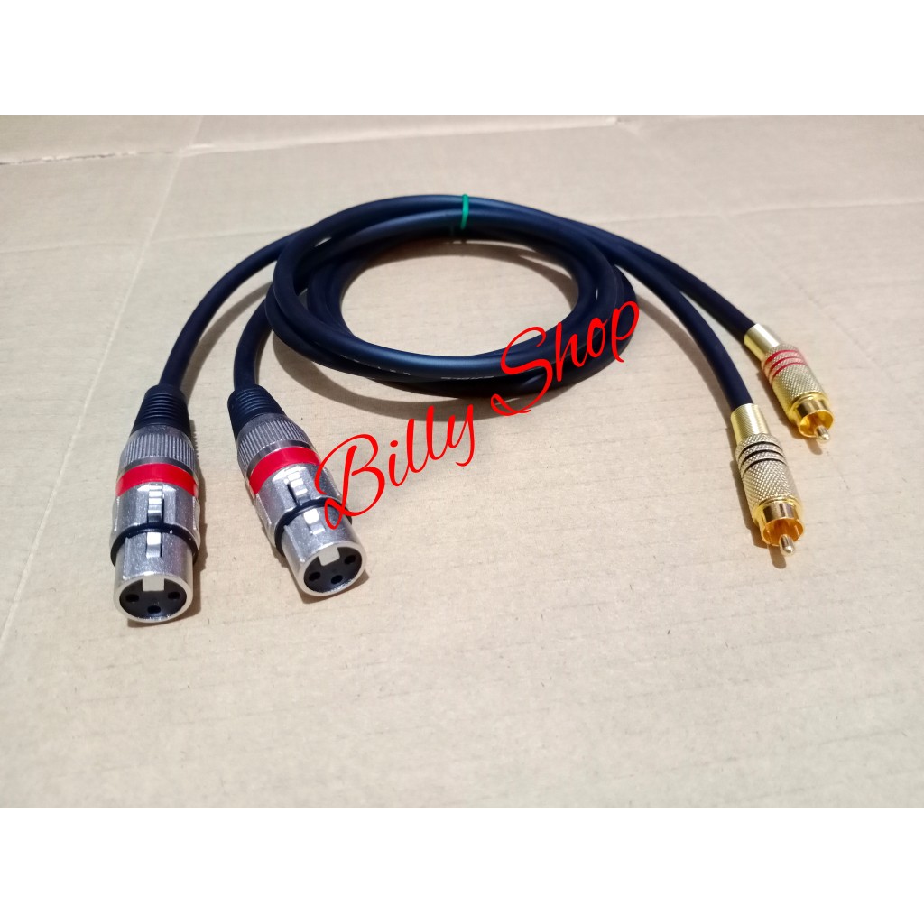 Jual Kabel Mixer Ke Power Ampli Jack Canon Xlr Female Ke Rca 1-3 Meter ...