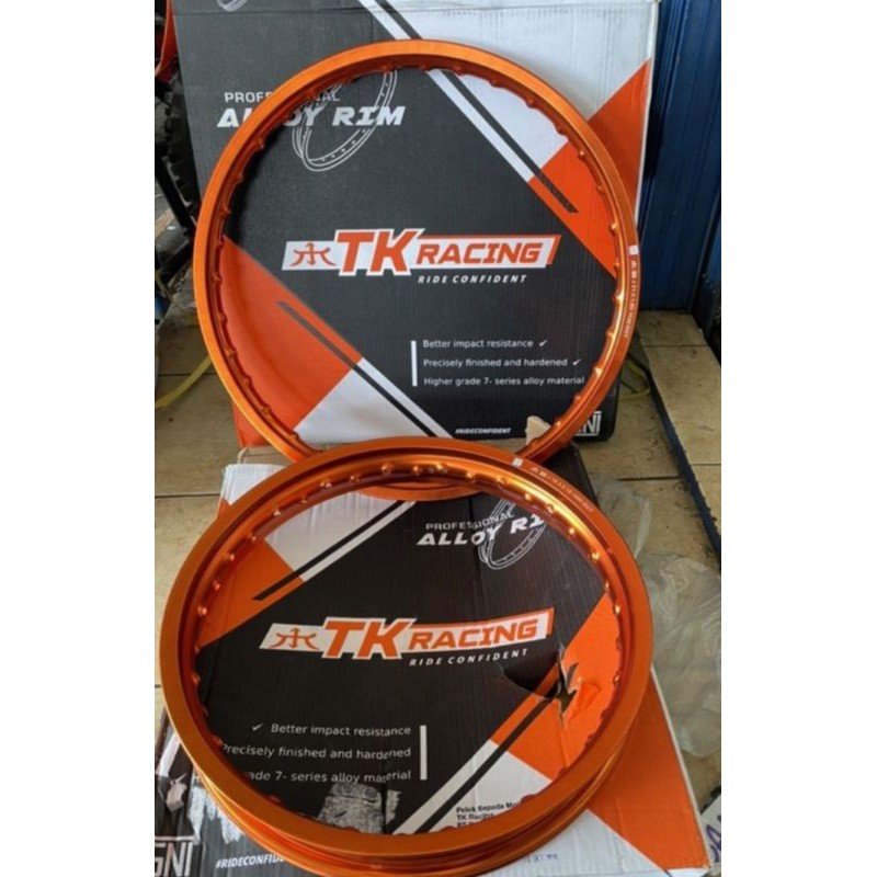Jual Velg set crf klx trail 18 21 tk racing japan original 36 hole ...