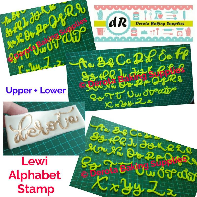 Jual Lewi Alphabet Stamp Upper Lower Fondant Huruf besar kecil | Shopee ...