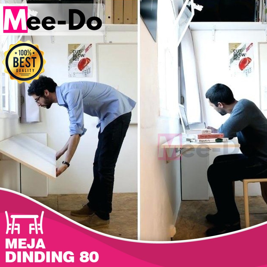 Jual Mee-Do Meja Lipat Dinding 80x40cm / Meja Laptop / Meja Ambalan ...